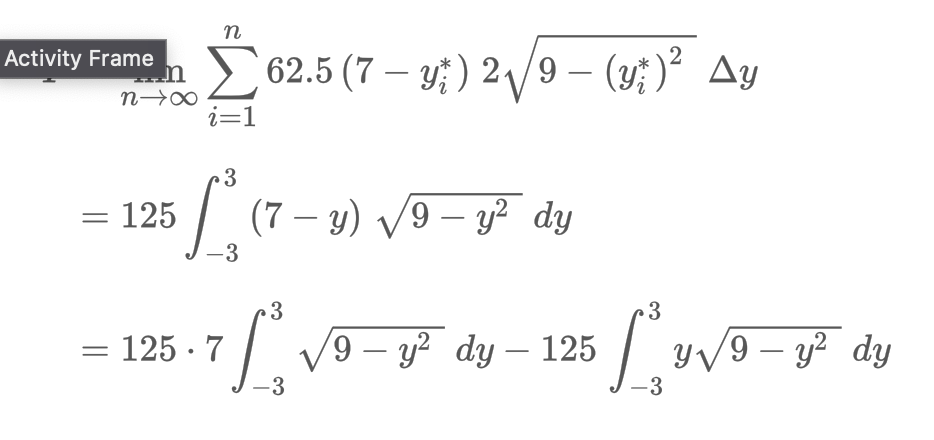 Solved Can you explain why the (7-y) turns into 7 outside of | Chegg.com