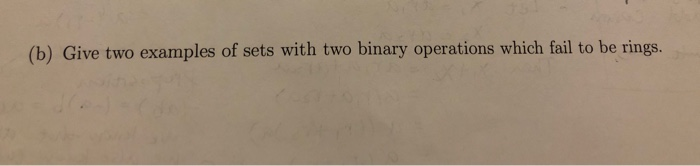 Solved Problem 1. (a) Give five examples of rings. (b) | Chegg.com