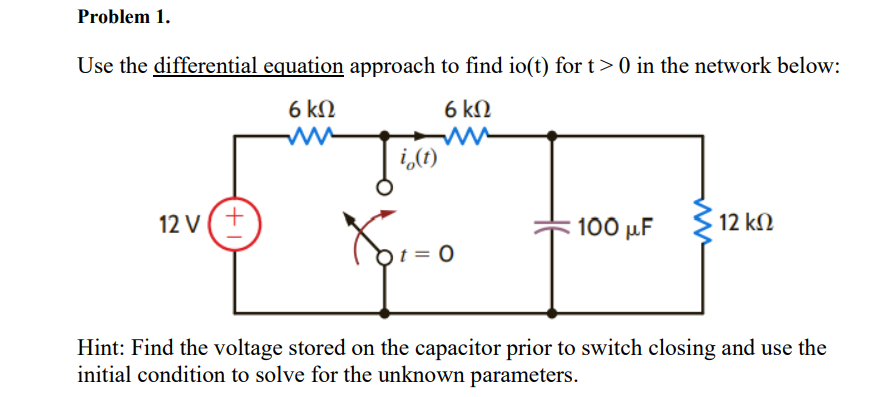 Solved Use the differential equation approach to find io( t) | Chegg.com