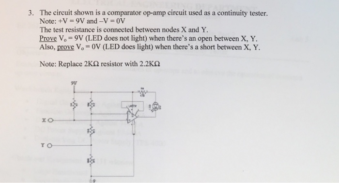 Solved 3. The circuit shown is a comparator op-amp circuit | Chegg.com