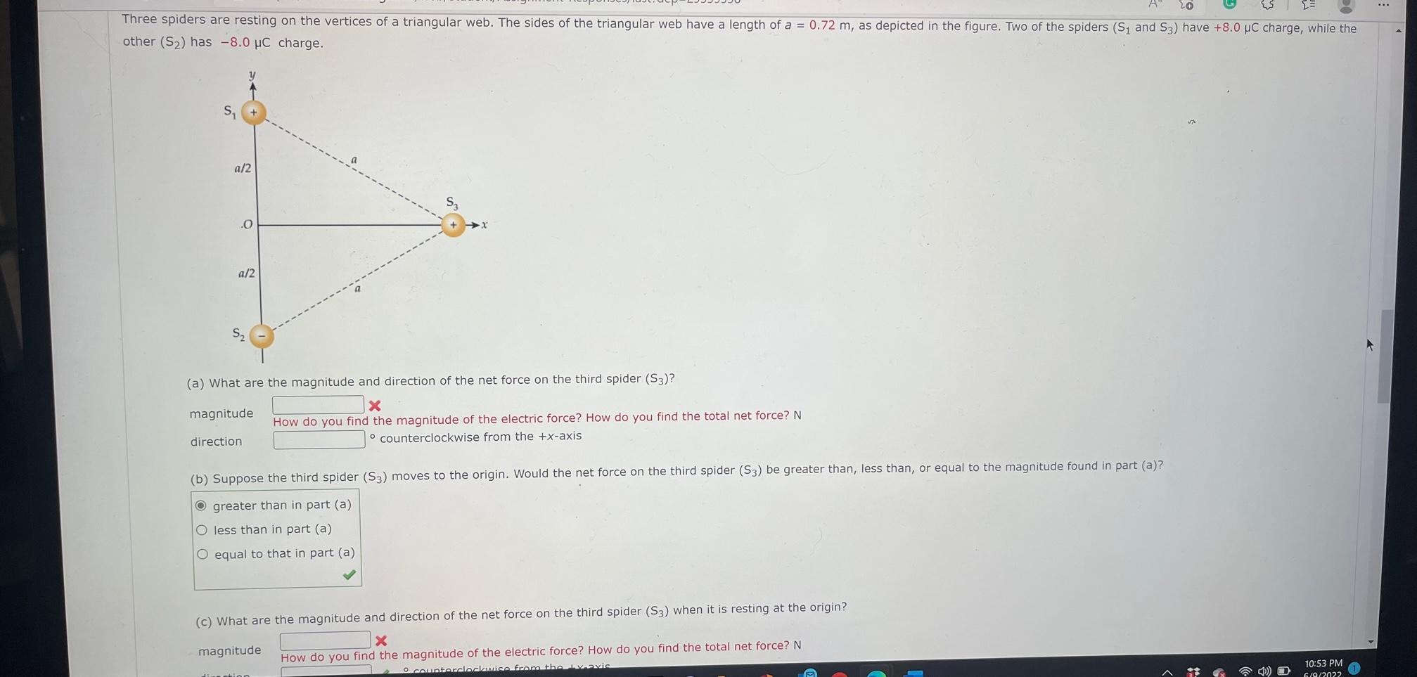 [Solved]: 20 Three spiders are resting on the vertices of