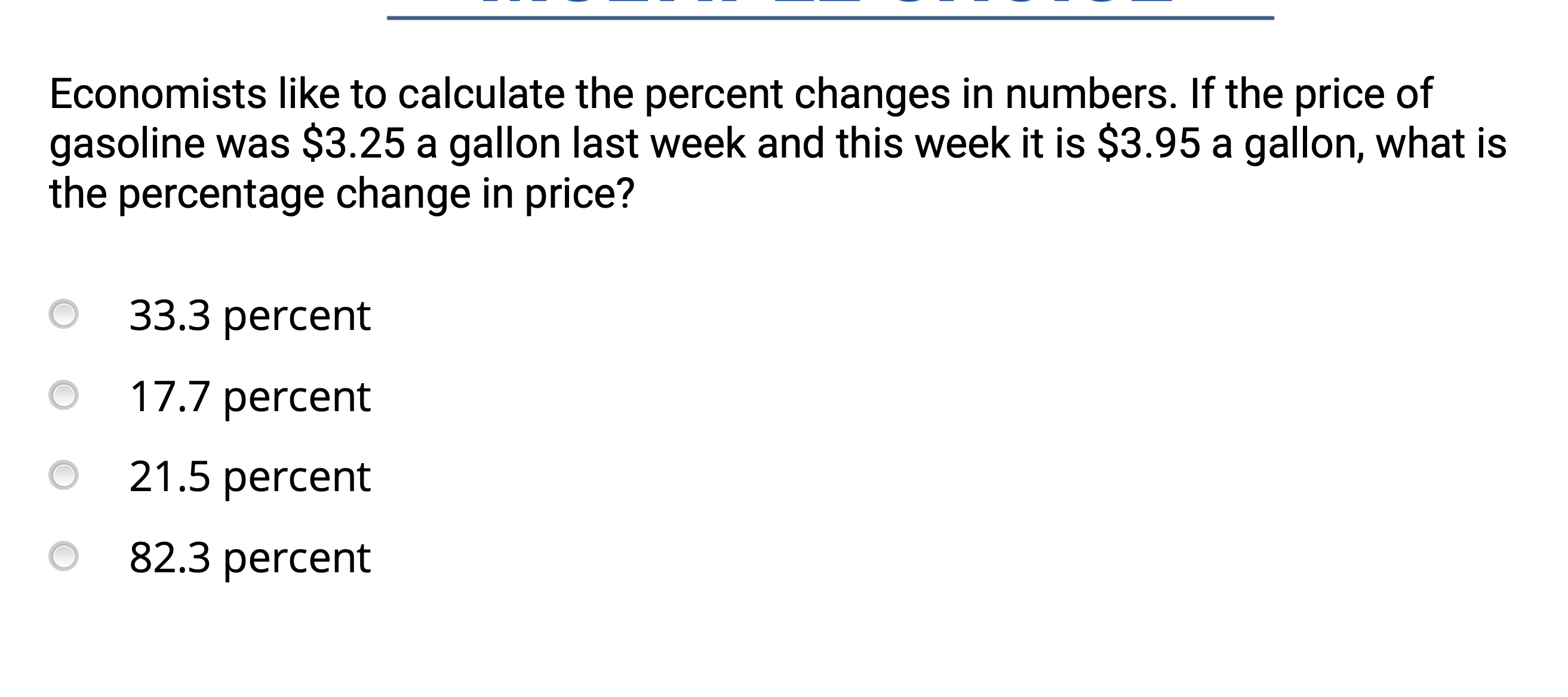 Solved Economists like to calculate the percent changes in | Chegg.com