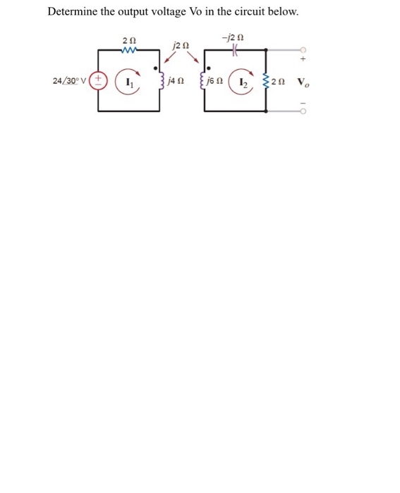 Solved Determine the output voltage Vo in the circuit below. | Chegg.com