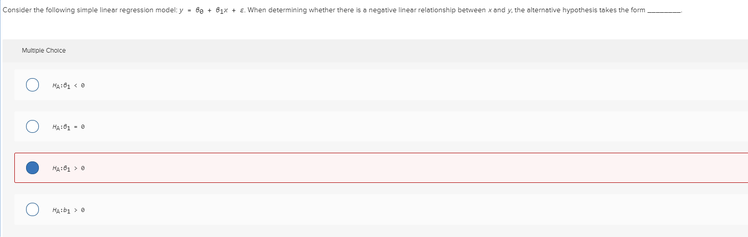 Solved Consider the following simple linear regression | Chegg.com