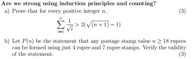 Solved Are we strong using induction principles and | Chegg.com