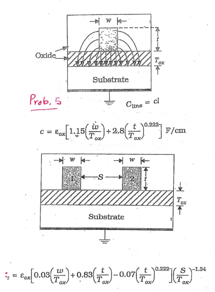 Solved 5. Consider two interconnect lines separated by a | Chegg.com
