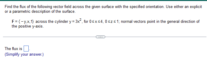 Solved Find the flux of the following vector field across | Chegg.com