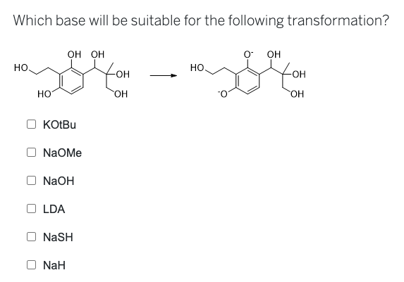 Solved Which base will be suitable for the following | Chegg.com