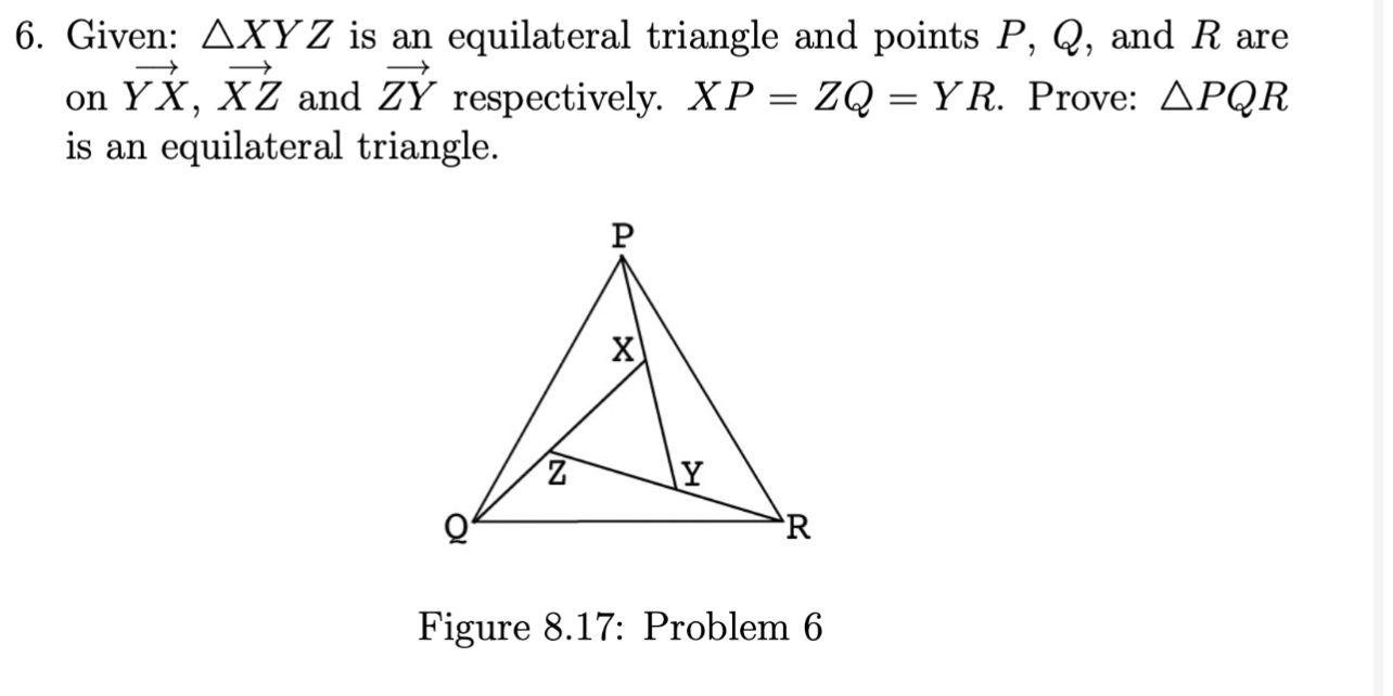 Solved 6. Given: XYZ is an equilateral triangle and points | Chegg.com