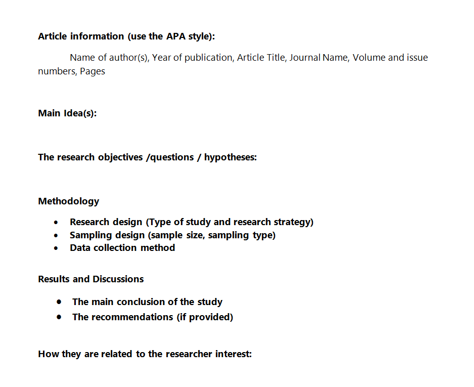 Article information (use the APA style): Name of | Chegg.com