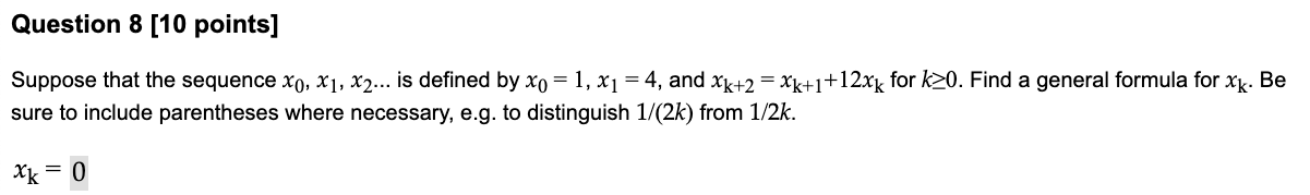 Solved Suppose that the sequence x0,x1,x2… is defined by | Chegg.com