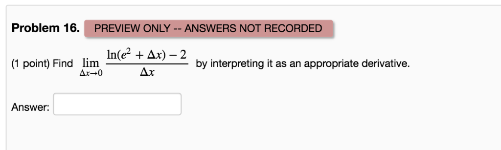 Solved Problem 14. PREVIEW ONLY --ANSWERS NOT RECORDED (1 | Chegg.com