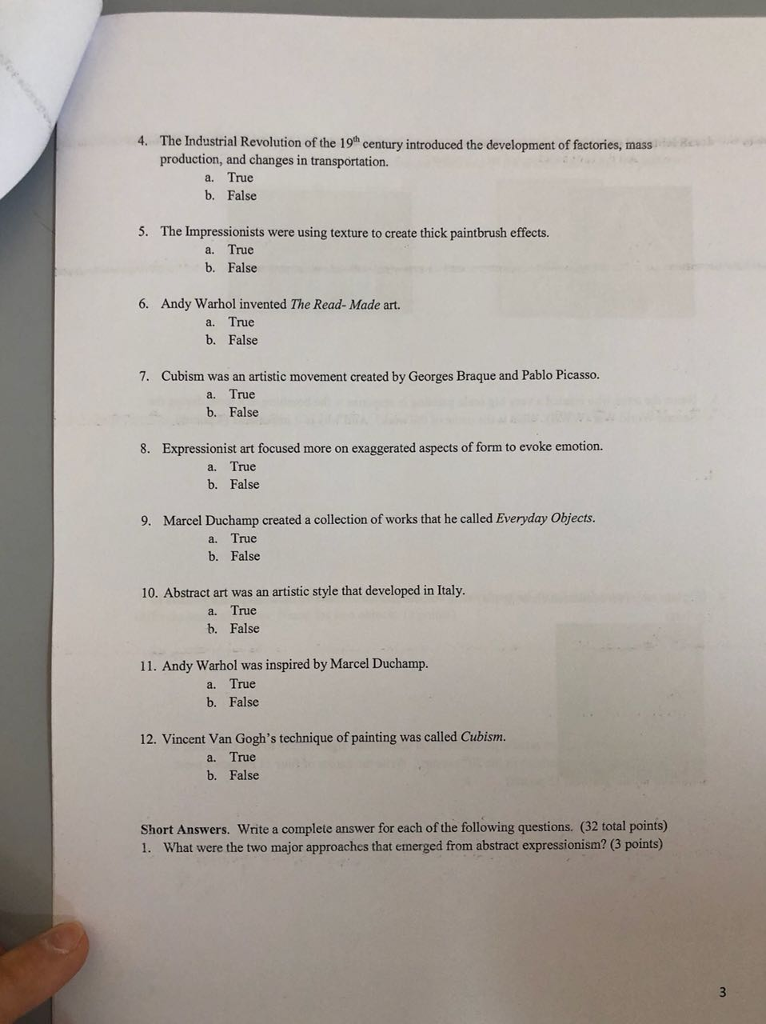 Solved 4. The Industrial Revolution of the 19h century | Chegg.com