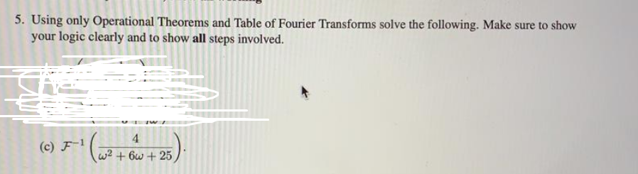 Solved 5. Using only Operational Theorems and Table of | Chegg.com