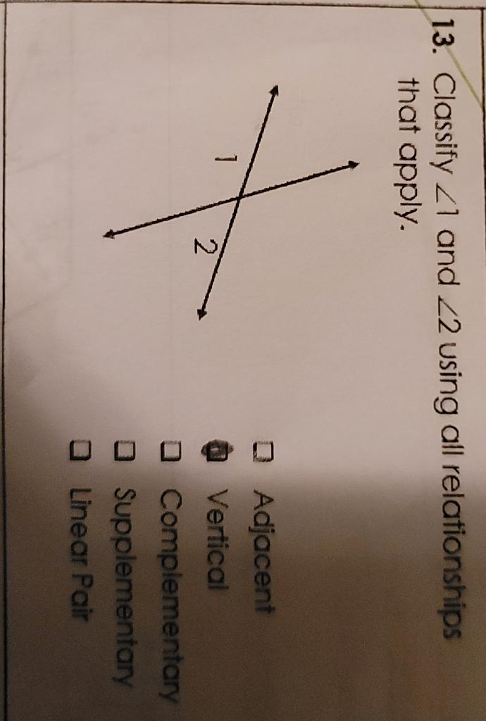 Solved 13. Classify Z1 and 2 using all relationships that | Chegg.com
