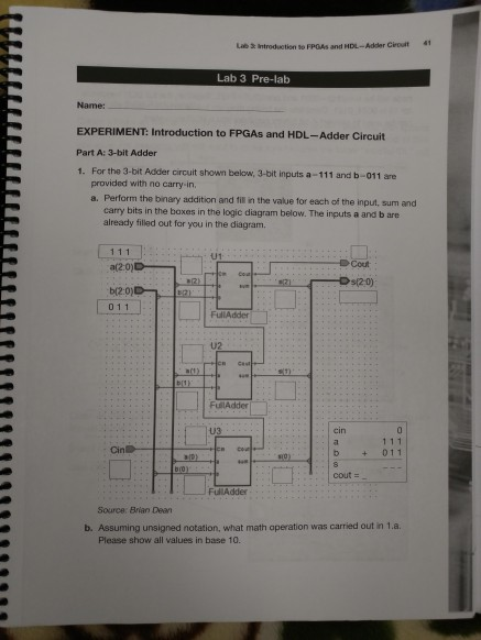 Solved et s stad ti ma NO Lab 3 Pre-lab Name: EXPERIMENT: | Chegg.com