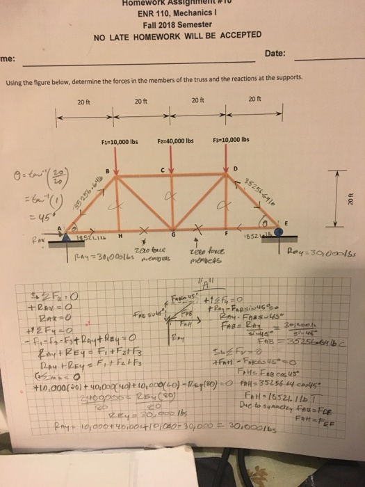 Solved Homework Assighmentio ENR 110, MechanicsI Fall 2018 | Chegg.com