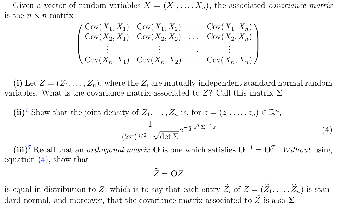 Solved Given a vector of random variables X (X1, ... , Xn), | Chegg.com