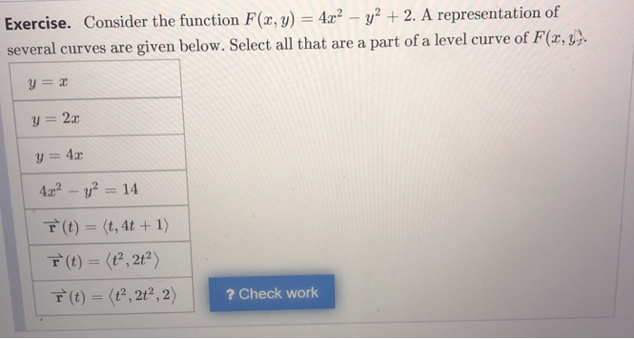 Solved Exercise. Consider the function F(x,y)-4x2-y2 + 2. A | Chegg.com