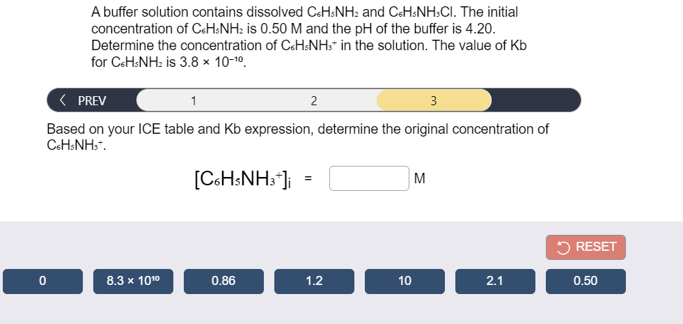 Solved A buffer solution contains dissolved C6H5NH2 and | Chegg.com