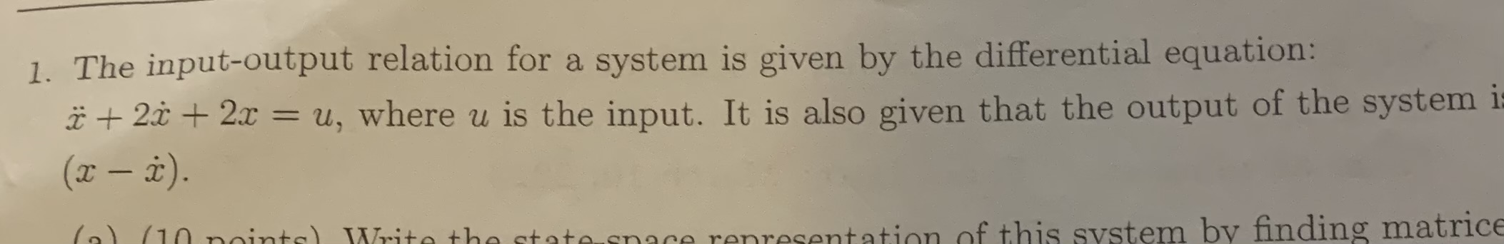 Solved Answer These Please A Write The State Space