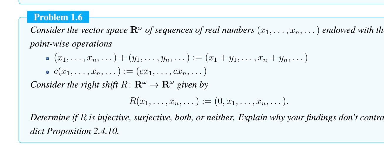 Solved Consider the vector space Rω of sequences of real | Chegg.com
