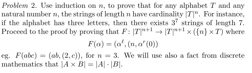 Solved Problem 2 . Use induction on n, to prove that for any | Chegg.com