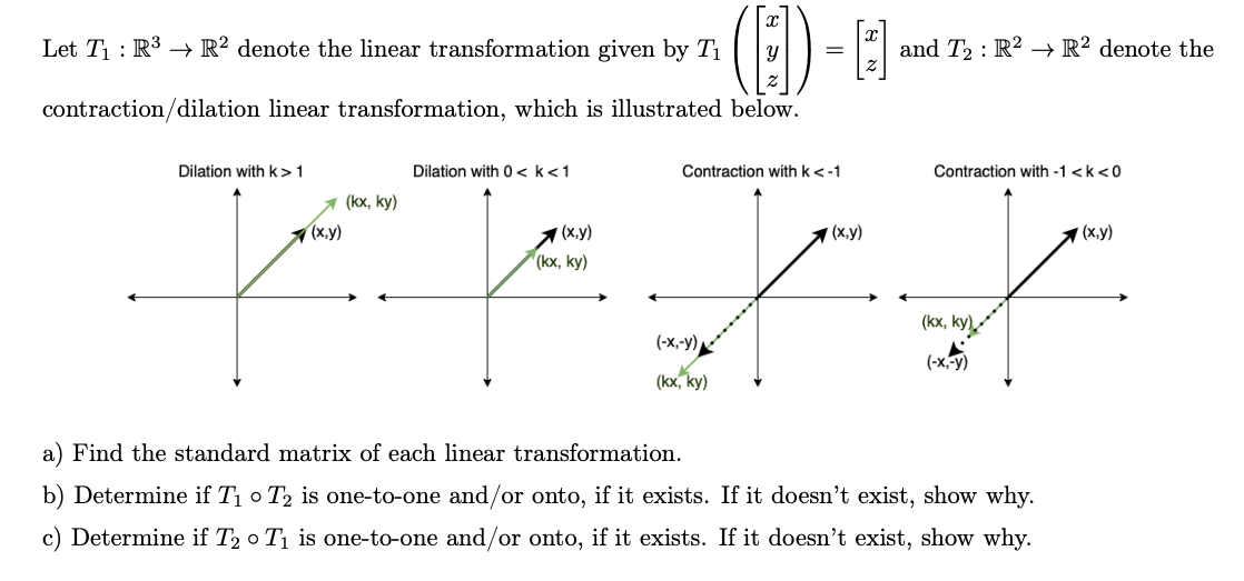 Solved Let T1:R3→R2 denote the linear transformation given | Chegg.com