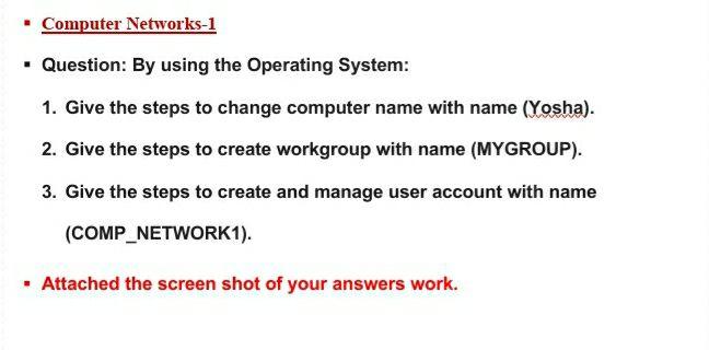 Solved . Computer Networks-1 · Question: By using the | Chegg.com