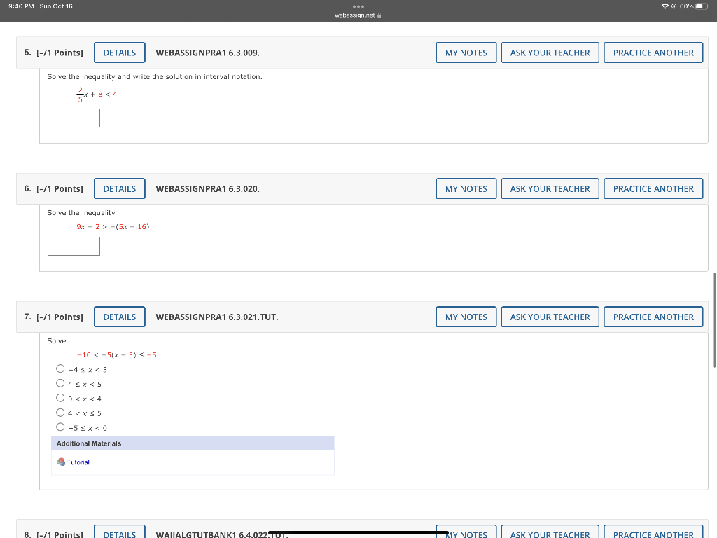 Solved Your best submission for each question part is used | Chegg.com