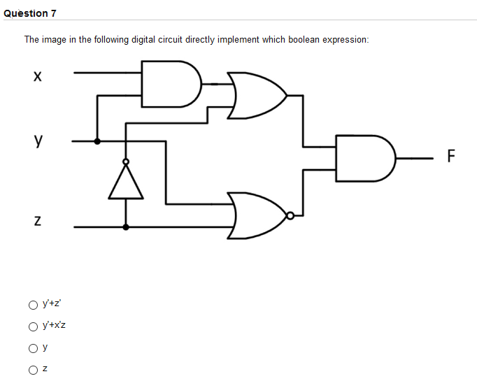 Solved Question 7 The image in the following digital circuit | Chegg.com