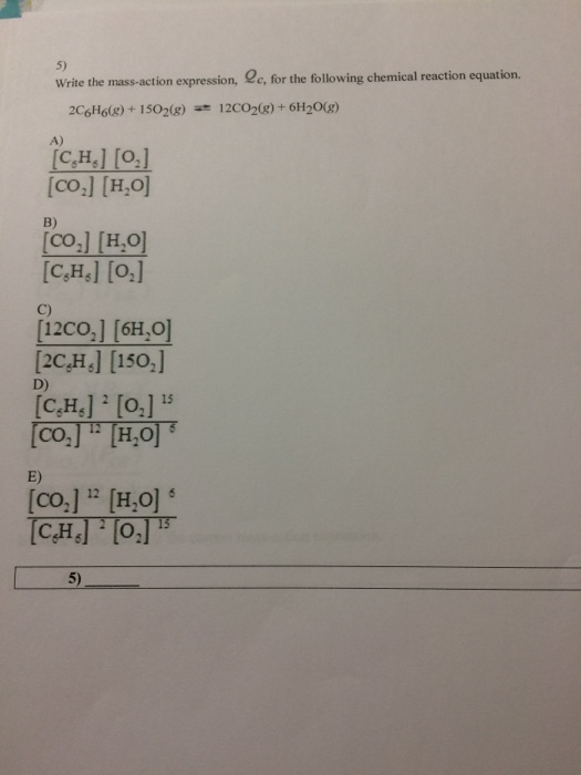 Solved Write the mass-action expression. Q_c, for the | Chegg.com