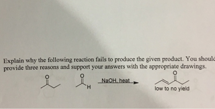 Solved Explain why the following reaction fails to produce | Chegg.com