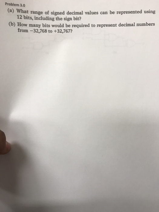 Solved What range of signed decimal values can be | Chegg.com