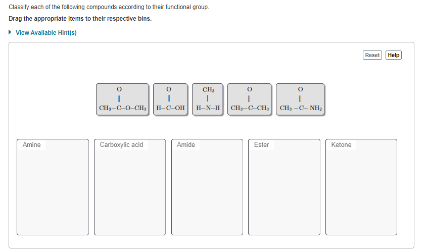 Solved Classify each of the following compounds according to | Chegg.com