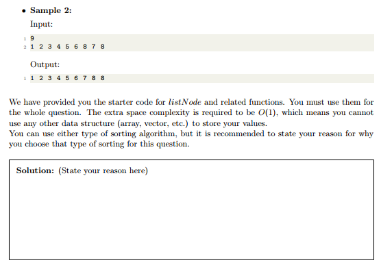Solved 3.1 Sorting Basics (3 points) What is the most | Chegg.com
