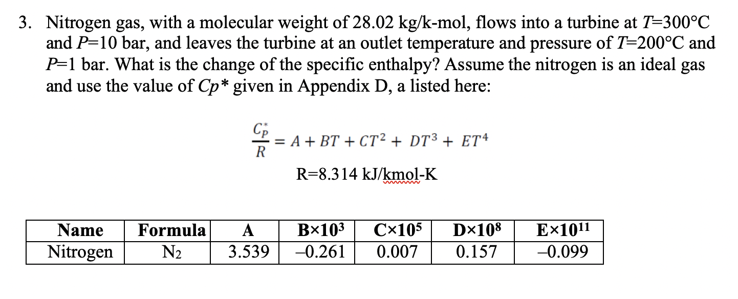 Solved 3. Nitrogen gas, with a molecular weight of 28.02 | Chegg.com
