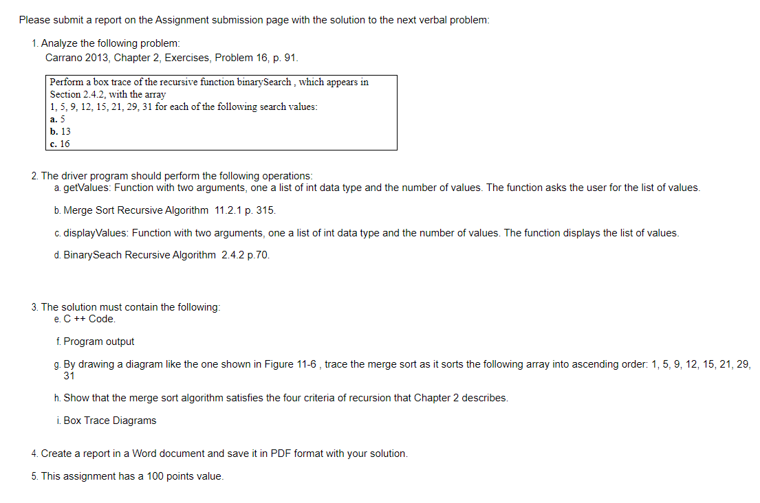 Solved Please submit a report on the Assignment submission | Chegg.com