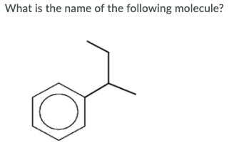 Solved What is the name of the following molecule? | Chegg.com