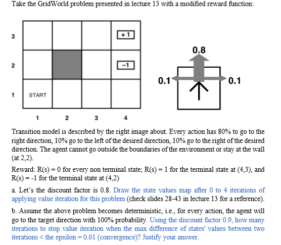 Solved Take the GridWorld problem presented in lecture 13 | Chegg.com