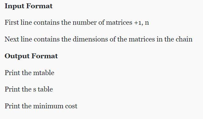 Solved Matrix Chain Multiplication Top Down Develop a top | Chegg.com