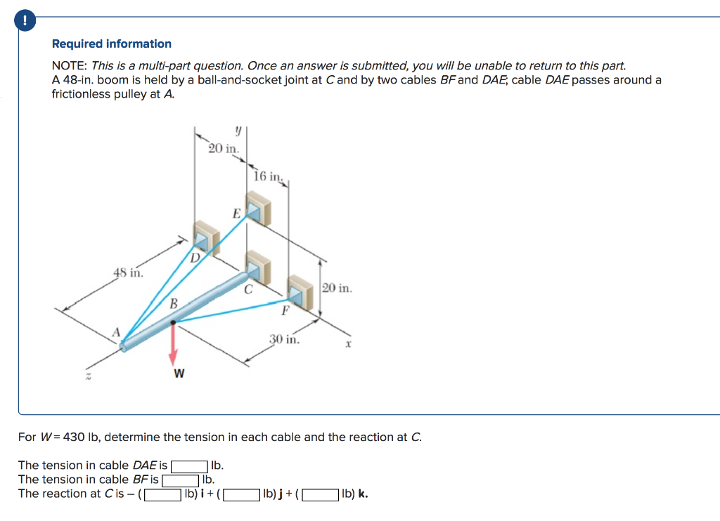 Solved Required information NOTE: This is a multi-part | Chegg.com