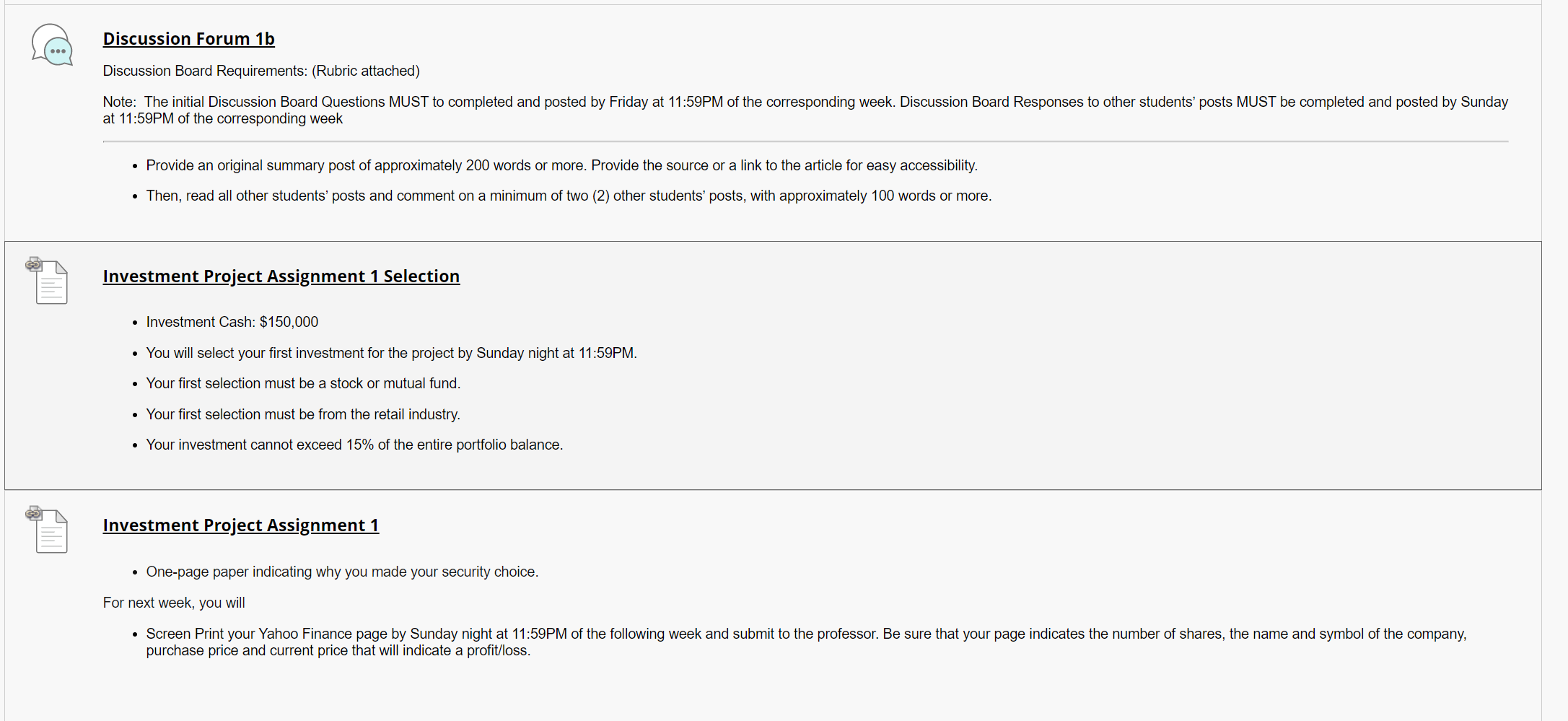 Discussion Forum 1 b Discussion Board Requirements: | Chegg.com