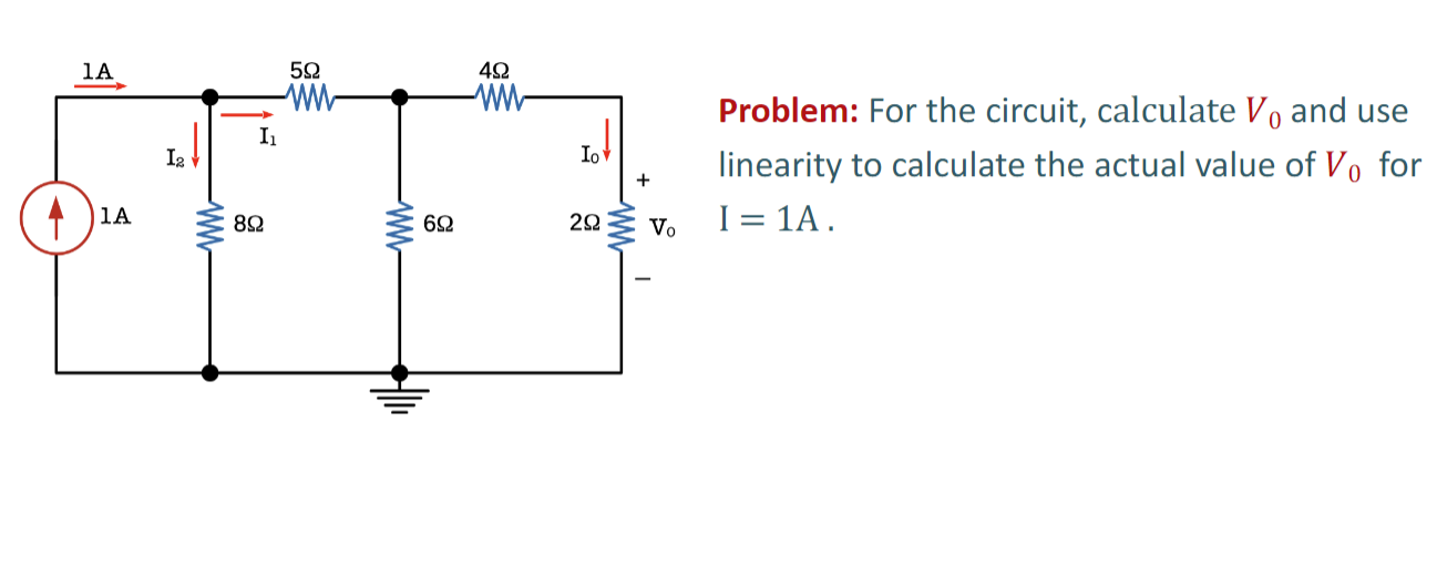 Solved For the circuit, calculate V0 and use linearity to | Chegg.com