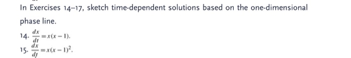 Solved In Exercises 14-17, sketch time-dependent solutions | Chegg.com