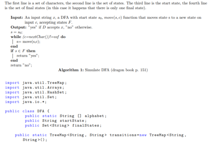 Solved In this question you need to write the DFA Simulator | Chegg.com