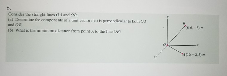 Solved 6. Consider the straight lines OA and OB (a) | Chegg.com