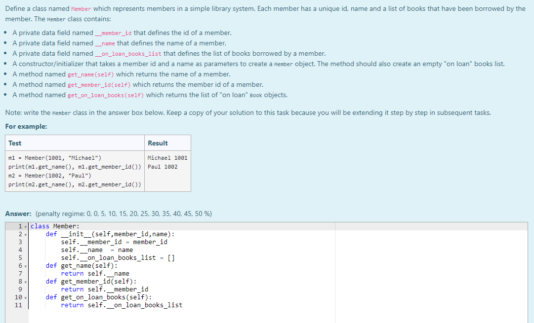 Solved: PythonBook ClassMember class Define a class named Solved: PythonBook ClassMember class Define a class named