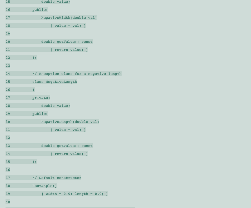 Solved Modify the Circle Class from Lab #6 to add exception | Chegg.com