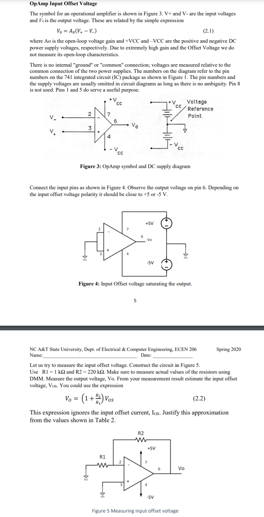 Objectives: This lab focuses on testing Op-amp | Chegg.com